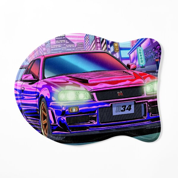 "Nissan Skyline GT-R R34 Vaporwave" Pet Mat for Sale by Joshirosung ...