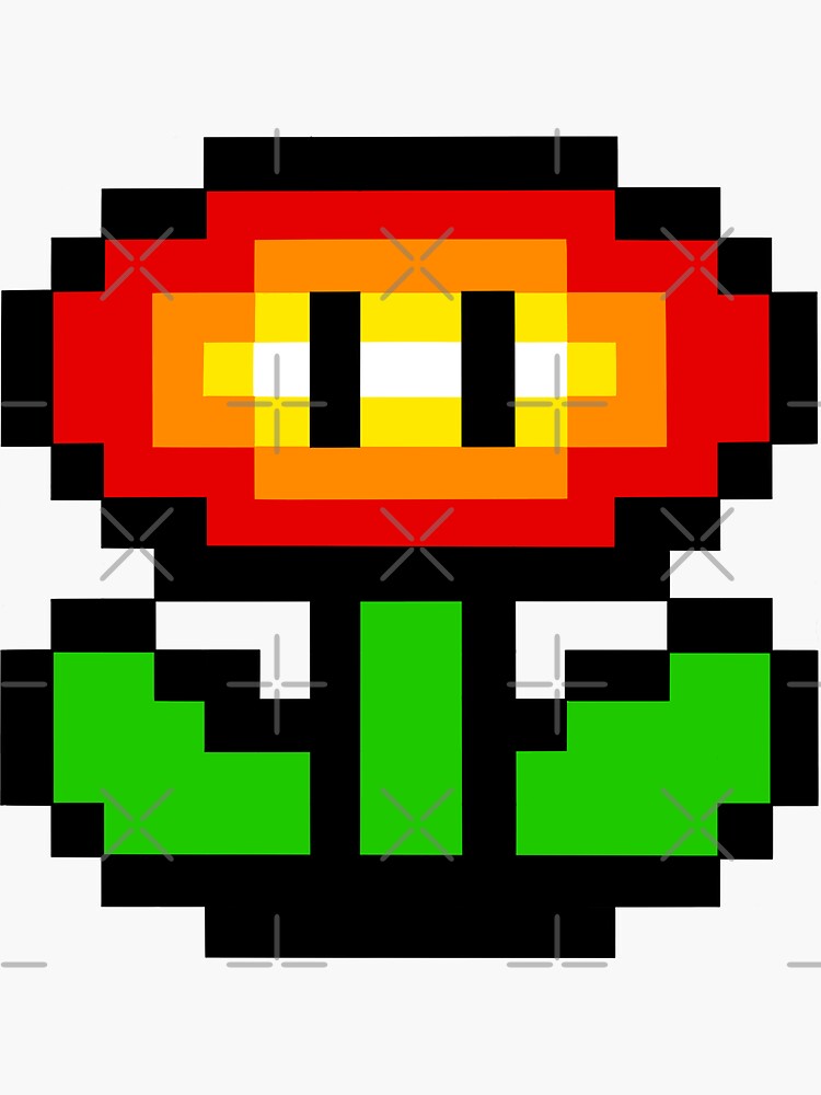 "Fire Flower" Sticker for Sale by Flickingjane | Redbubble