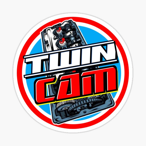 "Twin Cam" Sticker for Sale by VM04 | Redbubble
