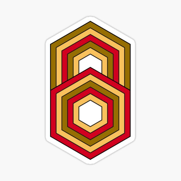 "Hexagon Geo Retro" Sticker for Sale by tmsarts | Redbubble