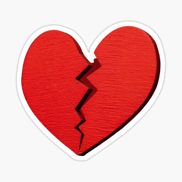 "Heart Broken" Sticker for Sale by ShashaBoutik | Redbubble
