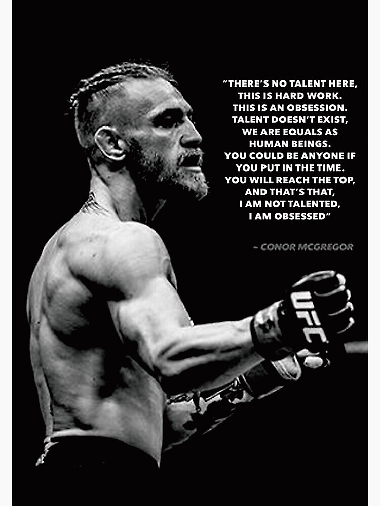 "Conor Mcgregor UFC Quote Poster" Poster for Sale by danbrown45 | Redbubble