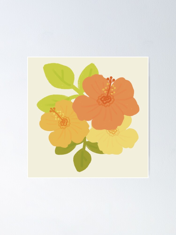 "Hibiscus flower" Poster for Sale by soy-milkyway | Redbubble