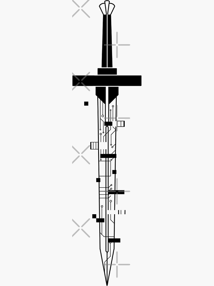 "Gamer sword design" Sticker for Sale by FineHades | Redbubble