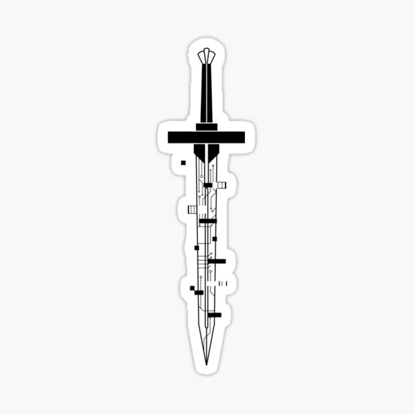 "Gamer sword design" Sticker for Sale by FineHades | Redbubble