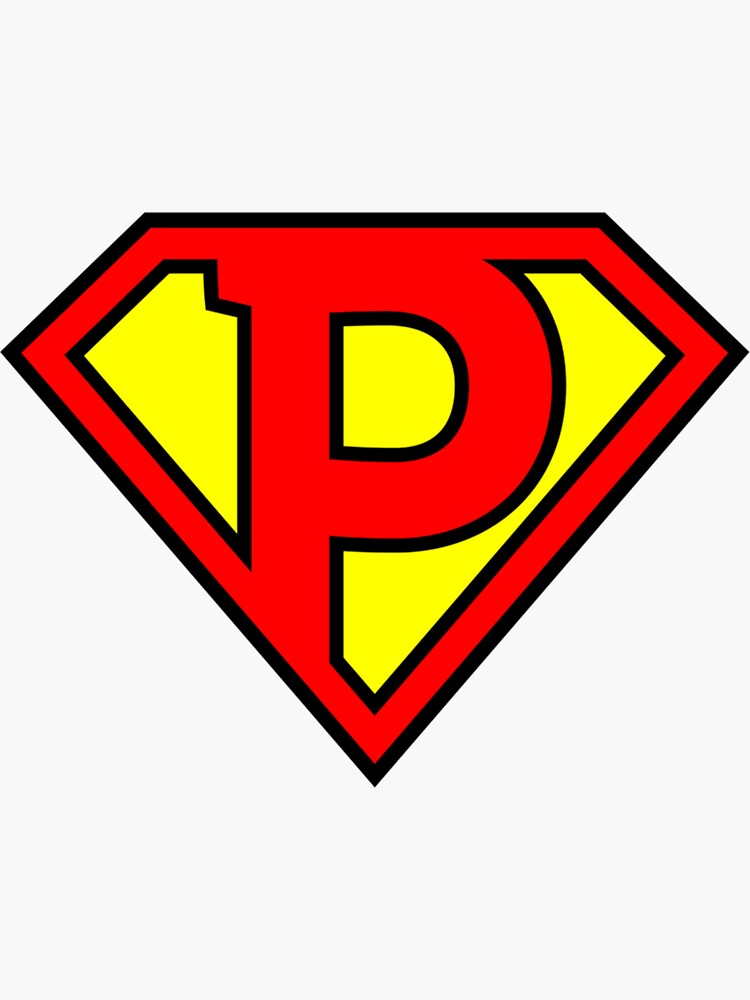 "Letter P Super Letter Vol.1 " Sticker for Sale by KronviDesigns ...