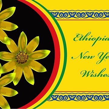 "Ethiopian New Year Meskel Daisies" Postcard for Sale by ...