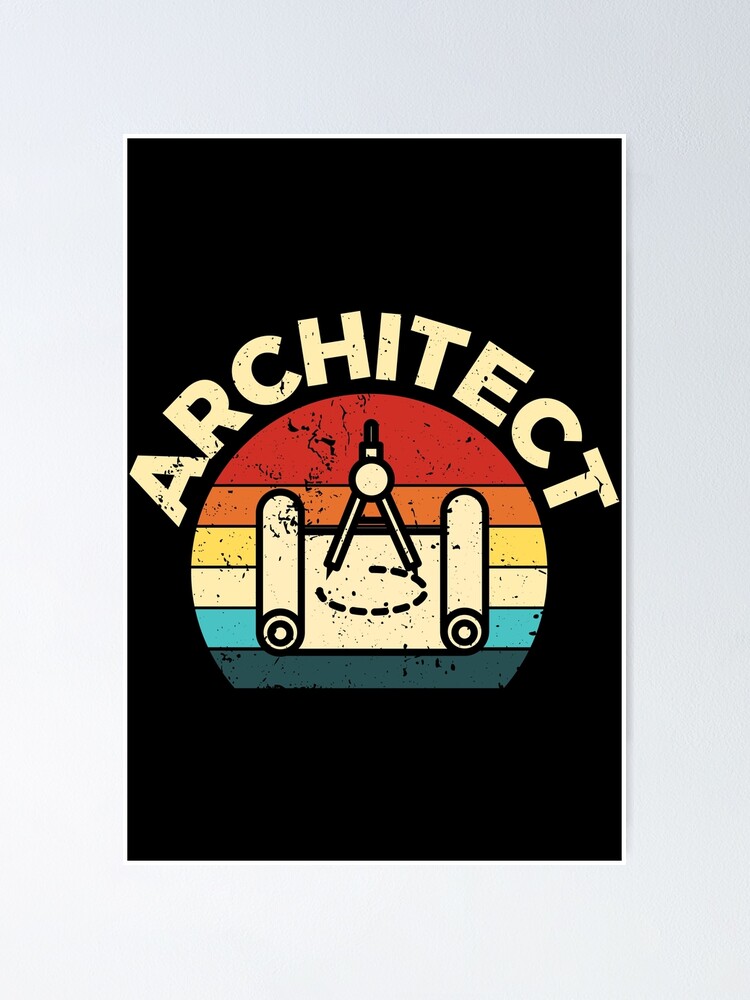 "Architect Architecture Vintage Retro" Poster for Sale by NestaReign ...
