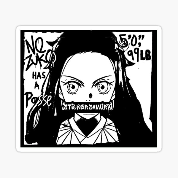 "Nezuko Has A Posse" Sticker for Sale by stickersamurai | Redbubble