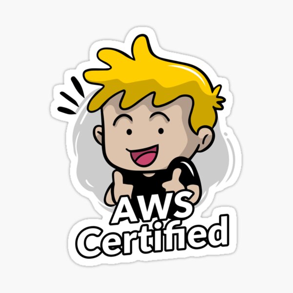 "AWS certified" Sticker for Sale by WildRagsTees | Redbubble