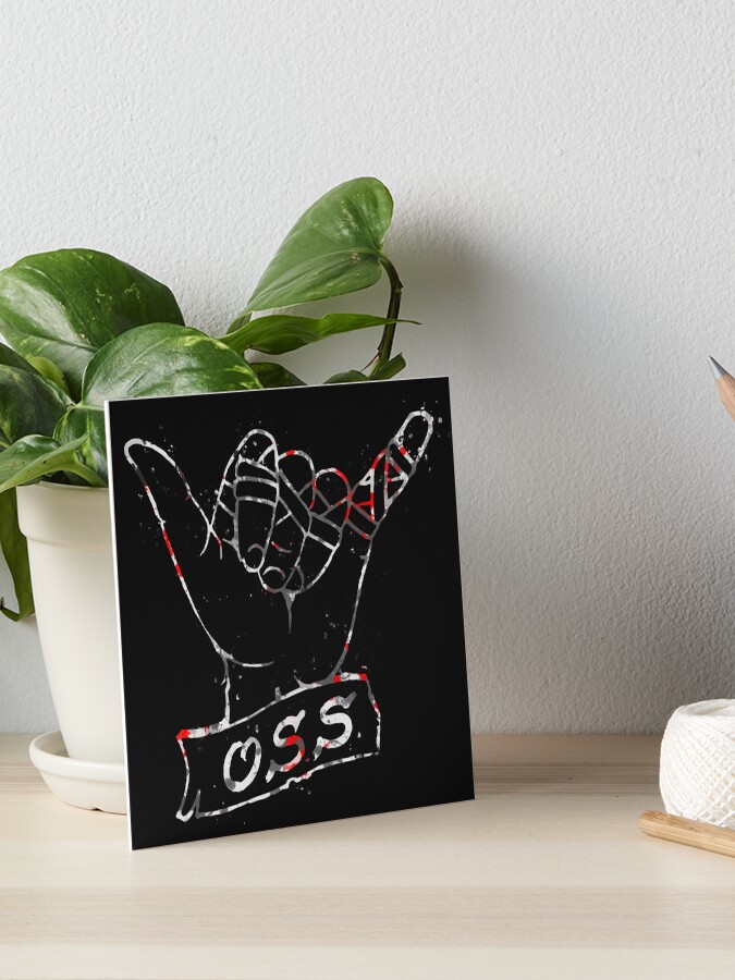 "OSS Hand ( BJJ / Brazilian Jiu Jitsu )" Art Board Print for Sale by ...