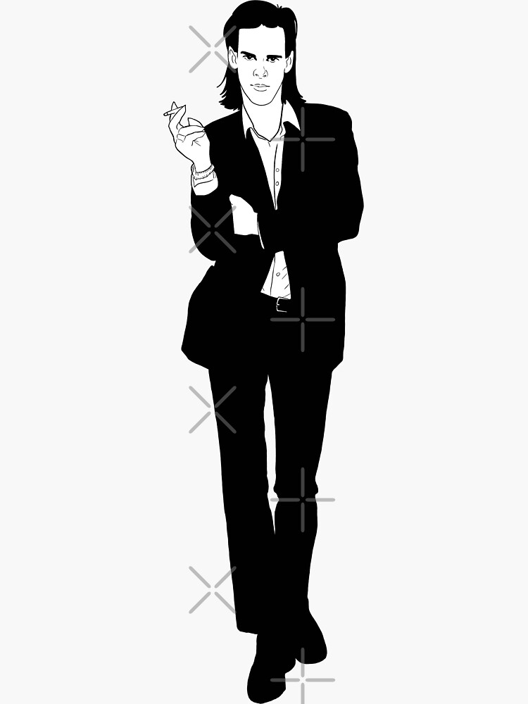 "Nick cave " Sticker for Sale by Vinacciart | Redbubble
