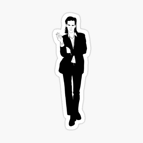 "Nick cave " Sticker for Sale by Vinacciart | Redbubble