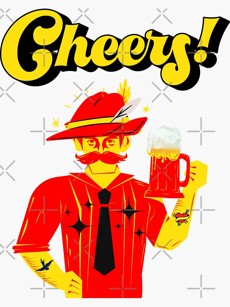 "Oktoberfest - Cheers!" Sticker for Sale by LTM-tee | Redbubble
