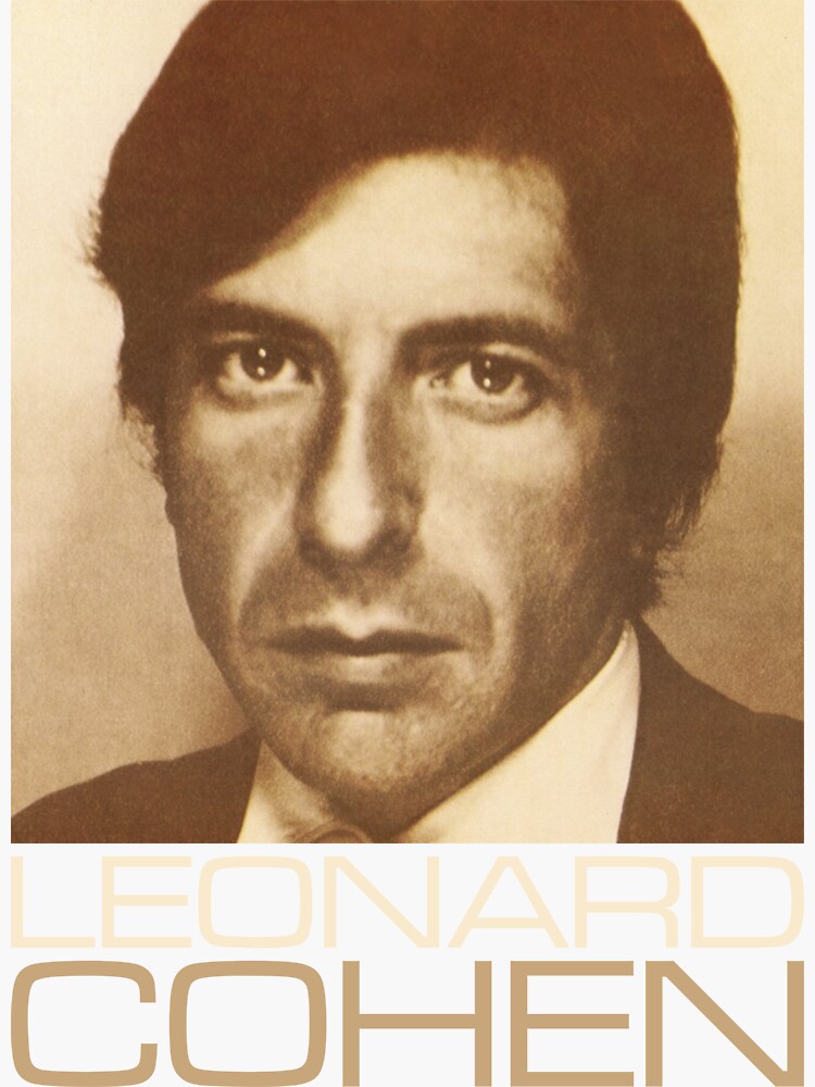 "Leonard Cohen" Sticker for Sale by nicolelynchy | Redbubble