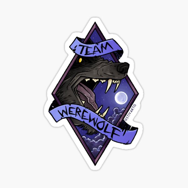 "Team Werewolf" Sticker for Sale by optimisteve | Redbubble