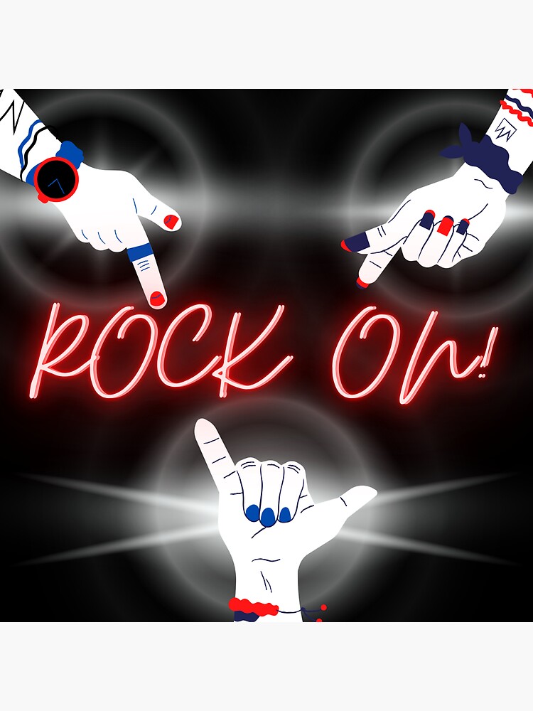 "Rock On!" Sticker for Sale by Skylister | Redbubble