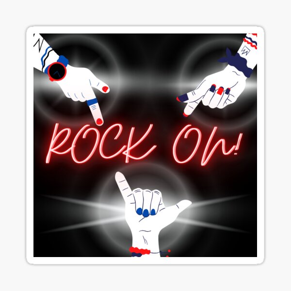 "Rock On!" Sticker for Sale by Skylister | Redbubble