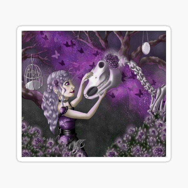"Death's Embrace" Sticker for Sale by DancingFoxArt | Redbubble