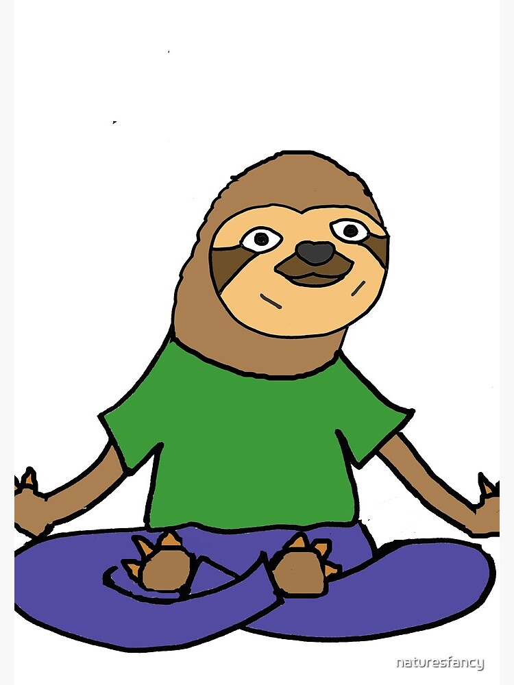 "Funny Funky Sloth Yoga Art" Spiral Notebook for Sale by naturesfancy ...