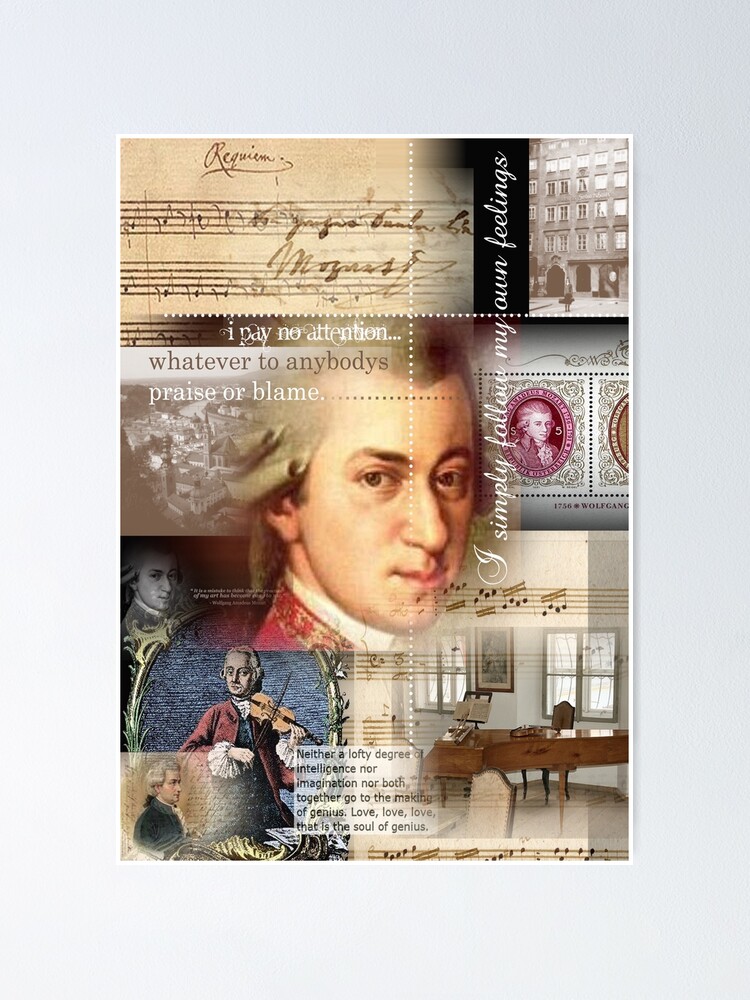 "mozart" Poster by arteology | Redbubble