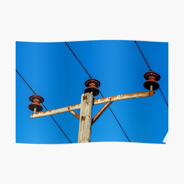 "Rusty old power lines" Poster for Sale by Celestialgiza | Redbubble