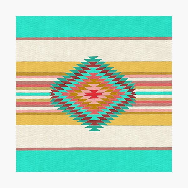 Teal Aztec Photographic Prints | Redbubble