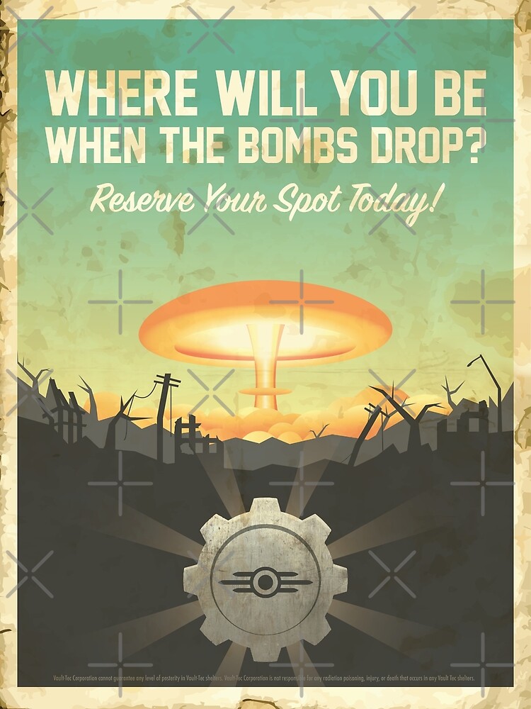 "Fallout Vault-tec Vault ad inspired design" Poster for Sale by ...