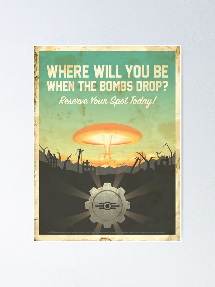 "Fallout Vault-tec Vault ad inspired design" Poster for Sale by ...