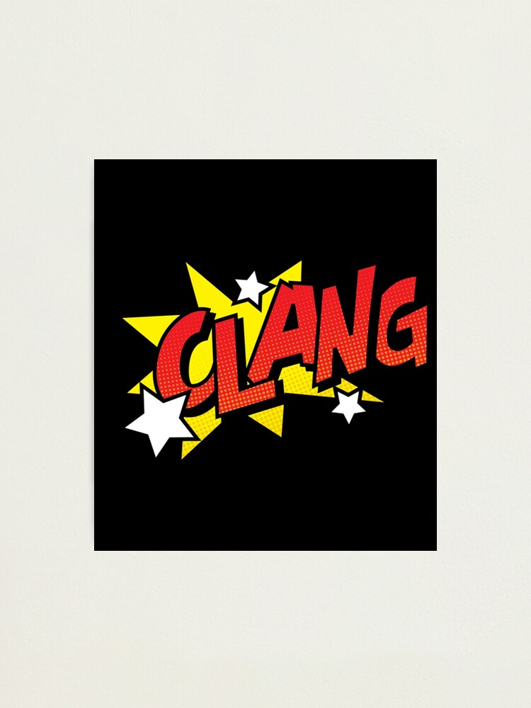 "Clang Comic-Wort-Comics der 70er Pop-Art-Elemente Superhelden-Action ...