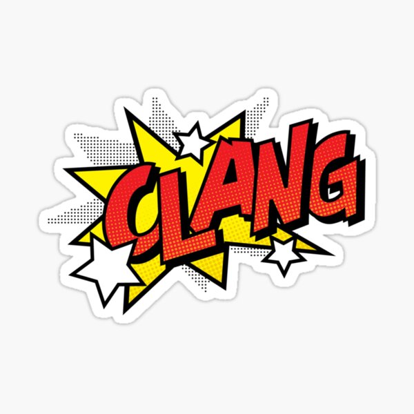"Clang Comic Book Word Comics 70s Pop Art Elements Superhero Action ...