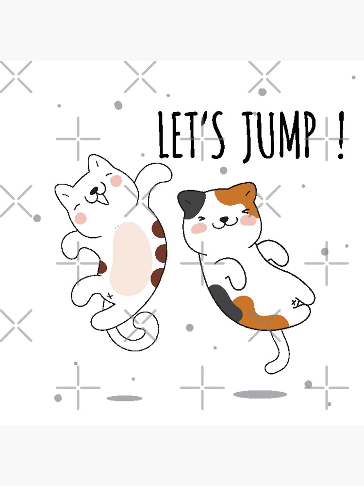 "jumping, cats" Sticker for Sale by AS-Graphics | Redbubble