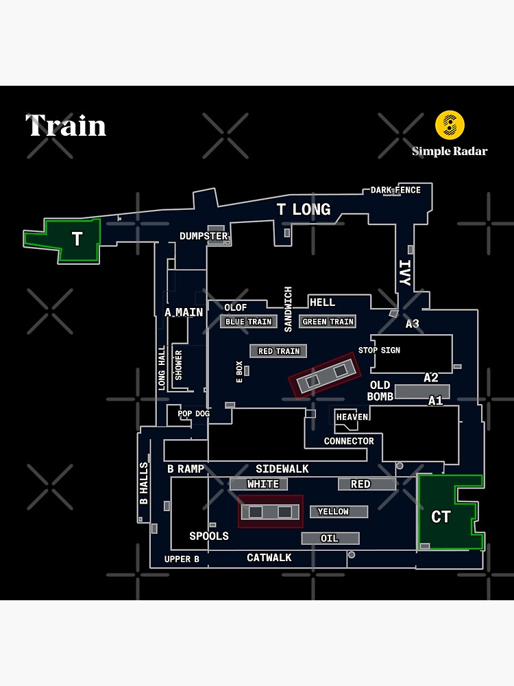 Pegatina «Mapa de trenes - Counter Strike Global Offensive» de ...