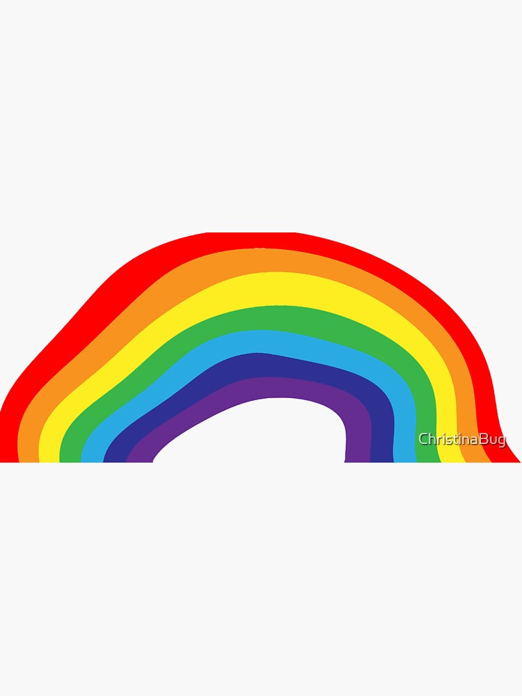 "Wobbly Rainbow" Sticker for Sale by ChristinaBug | Redbubble