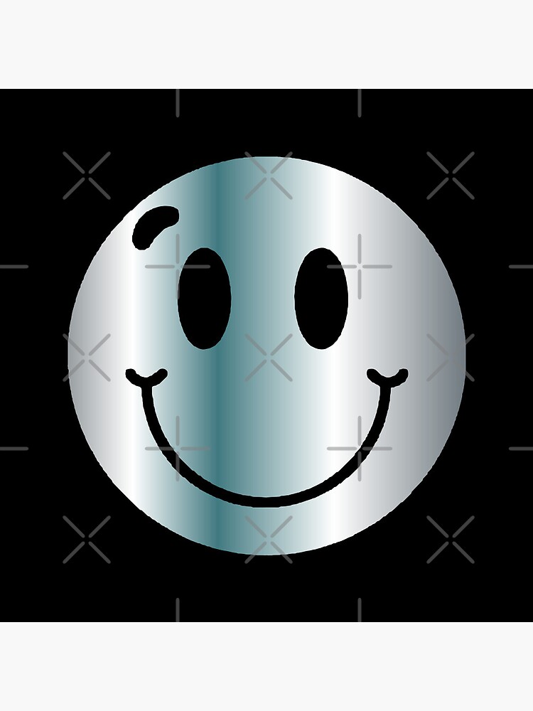 "Colorful Smiley Face : Gray Holographic Smiley Face Emoji, Cute Smiley ...