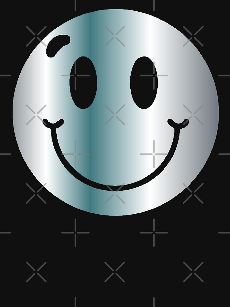 "Colorful Smiley Face : Gray Holographic Smiley Face Emoji, Cute Smiley ...