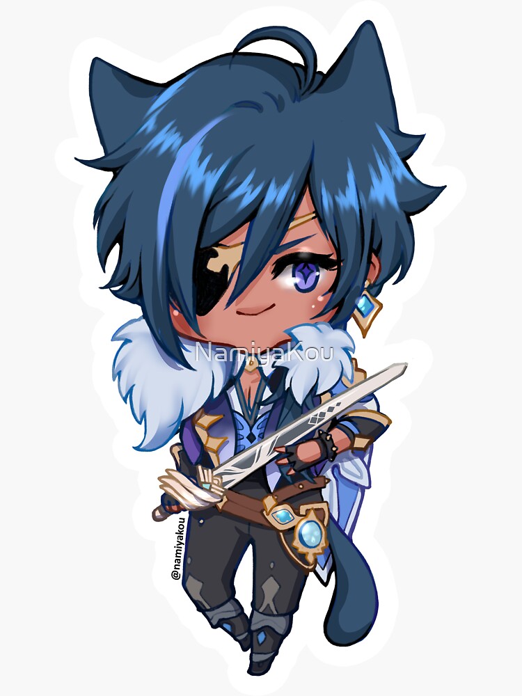 "Chibi Catboy Kaeya" Sticker for Sale by NamiyaKou | Redbubble