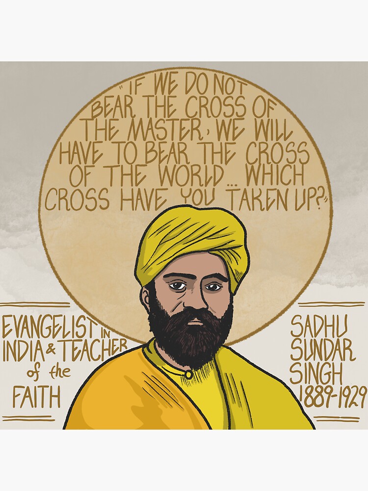 "Sadhu Sundar Singh (1889-1929)" Sticker for Sale by LansingCreative ...