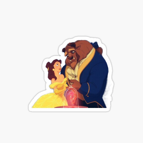 "Beauty and the beast" Sticker for Sale by Solasta98 | Redbubble