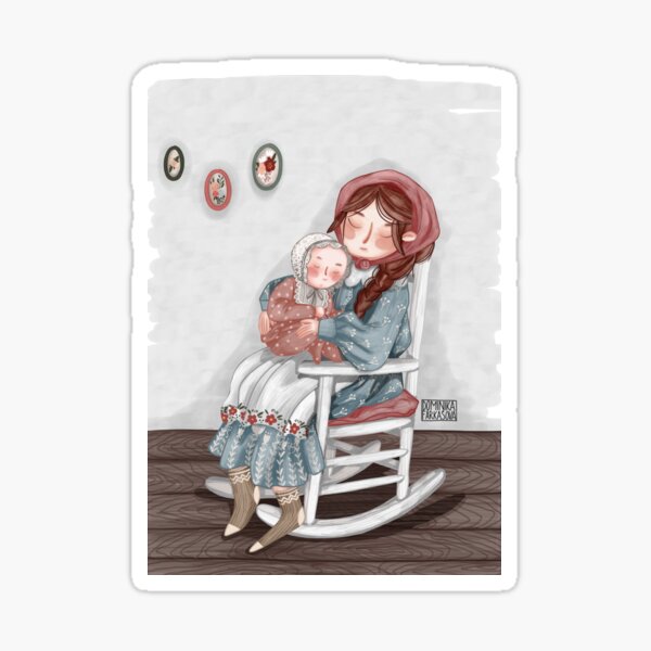 "In the rocking chair" Sticker for Sale by FriesNIcecream | Redbubble