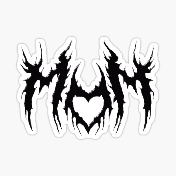"metal mom " Sticker for Sale by spitbone | Redbubble