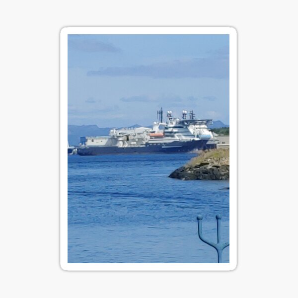 "boat at sea " Sticker for Sale by davecoll | Redbubble