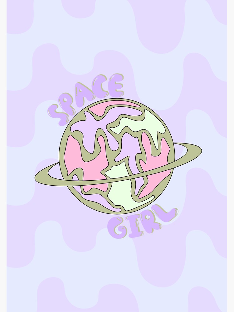 "Funky Space Girl " Sticker for Sale by sunbeamstudios | Redbubble