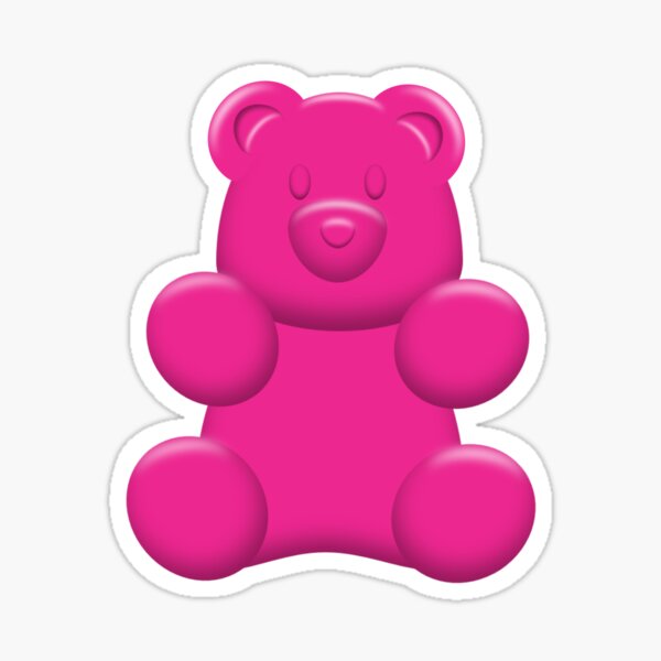 "Pink Gummy Bear Sticker" Sticker for Sale by PinkiesInkings | Redbubble