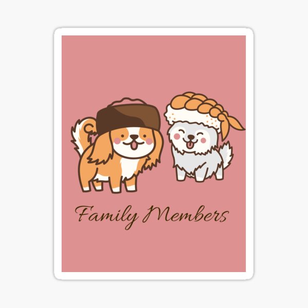 "Family members " Sticker for Sale by SamR734 | Redbubble