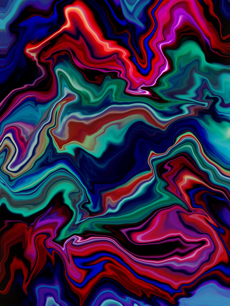 "multi-colour marble effect digital artwork" Sticker for Sale by ...