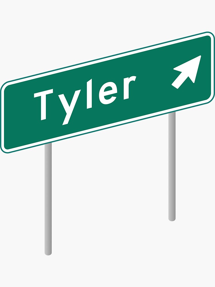 "Tyler" Sticker for Sale by WordsMaps | Redbubble