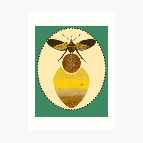 "Vintage bug, creepy cute insect, Occult Retro Surrealism" Art Print ...