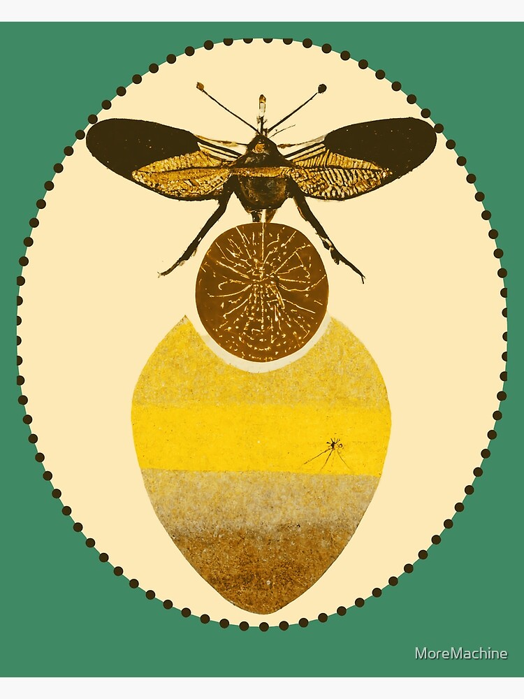 "Vintage bug, creepy cute insect, Occult Retro Surrealism" Art Print ...