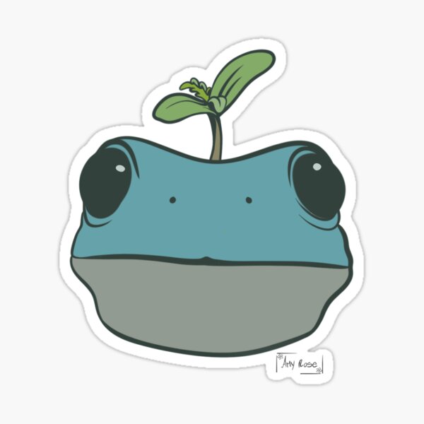 "Sprout-Frog" Sticker for Sale by Amy-Rose-Art | Redbubble
